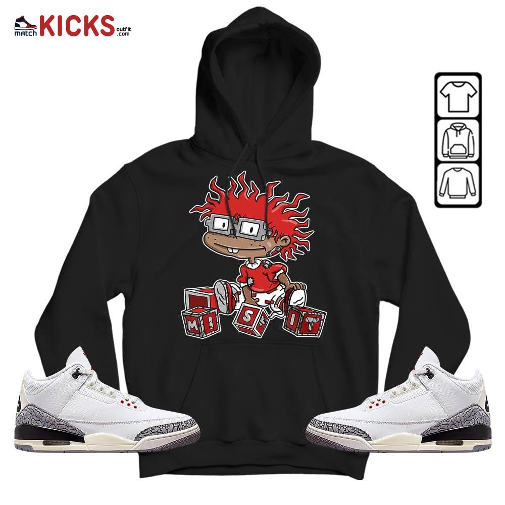 Chuckie Rugrats Misfit Sneaker Shirt Match White Cement 3s, Jordan ...