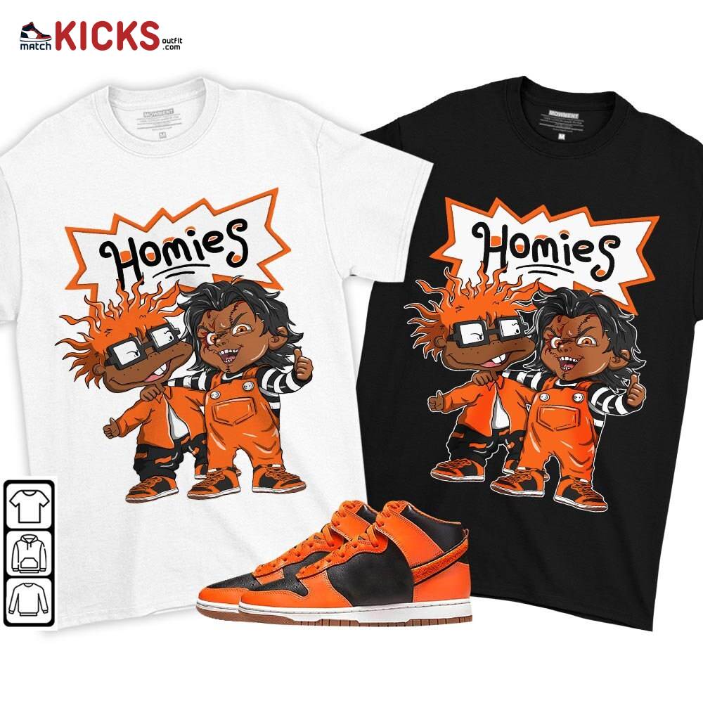 Melanin Kids 90's Rugrats Chucky Chuckie Homie Sneaker Shirt Match Dunk ...