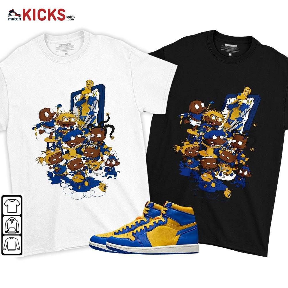Rugrats Art Sneaker Shirt Match 2023 Laney 1s, Jordan 1 Retro High Laney MKO T-Shirt - Fanzint