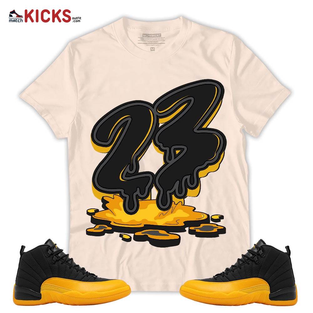 Sneaker Shirt Match Jordan 12 Retro University Gold - 23 Drip ...